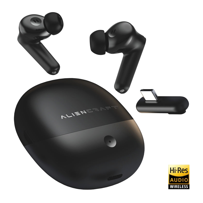 Audífonos HiRes de 2.4 GHz + Bluetooth Aliencraft DROID69 - Noir ...